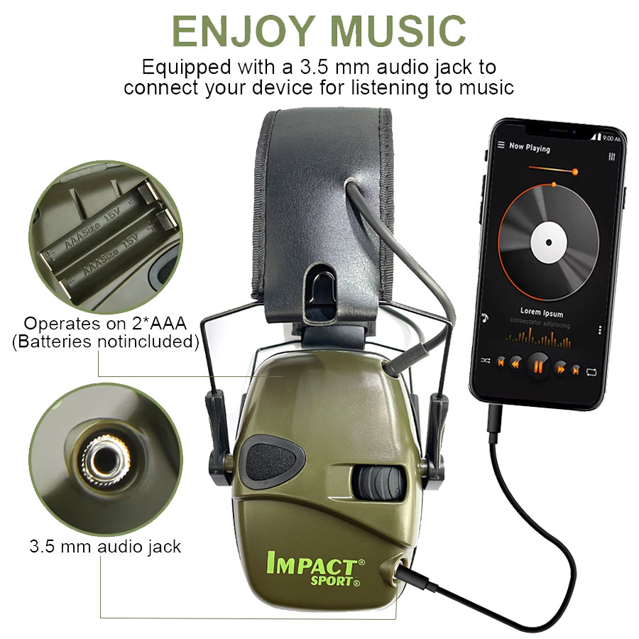Jual Electronic Shooting Earmuffs, Hearing Protection Shooters, NRR ...