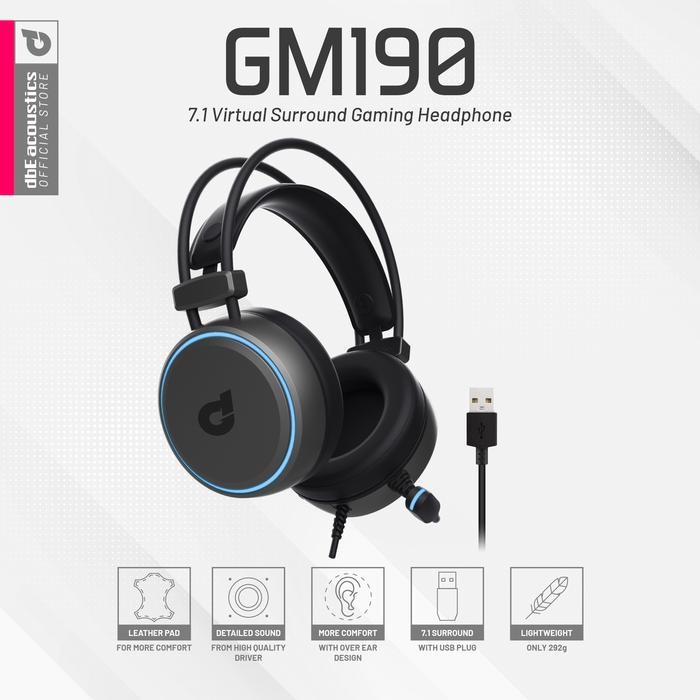 Jual Dbe Gm190 7.1 Virtual Surround Gaming Headphone Microphone Pasti ...