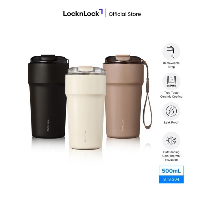 Jual NEW LocknLock Metro Cafe Ceramic Coating Tumbler 500ml - LHC4357 ...