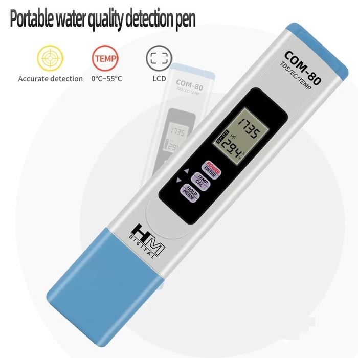 Jual HM Digital COM-80 Portable Digital 3in1 TDS EC Temperature Meter ...