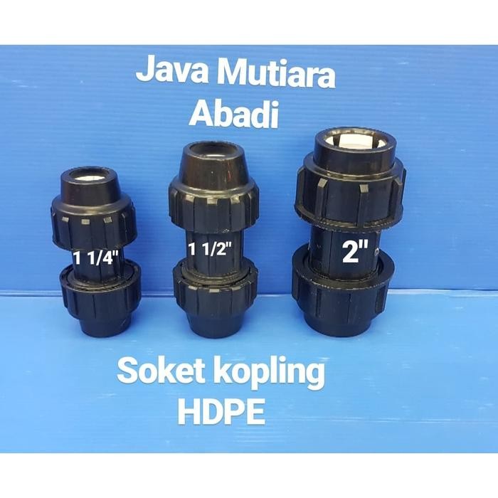 Jual Socket kopling HDPE 1 1/2'' sambungan ke selang PE hitam PDAM 1 1/ ...