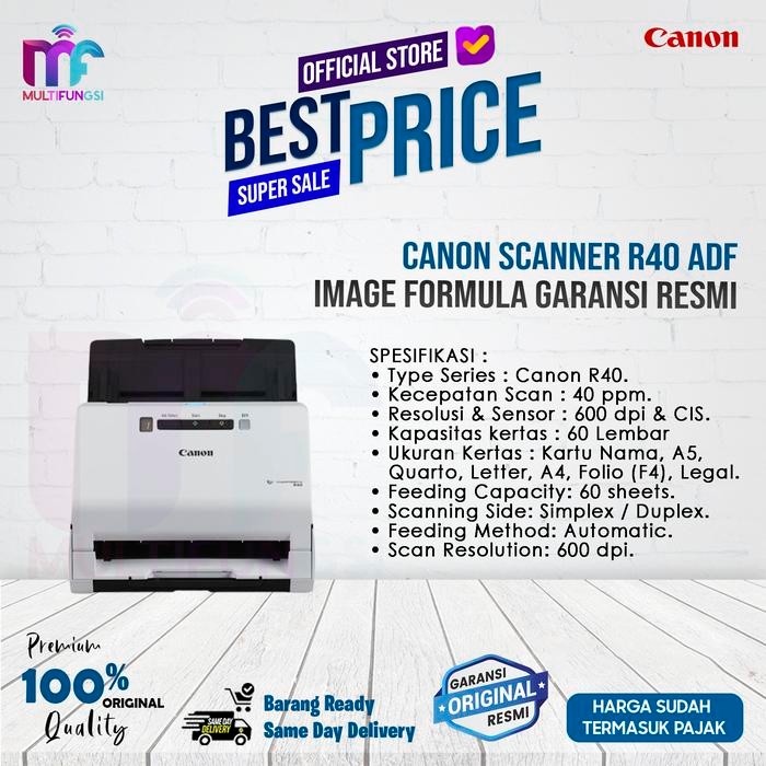 Jual Stok Baru Canon Scanner R40 ADF Image Formula Garansi Resmi ...