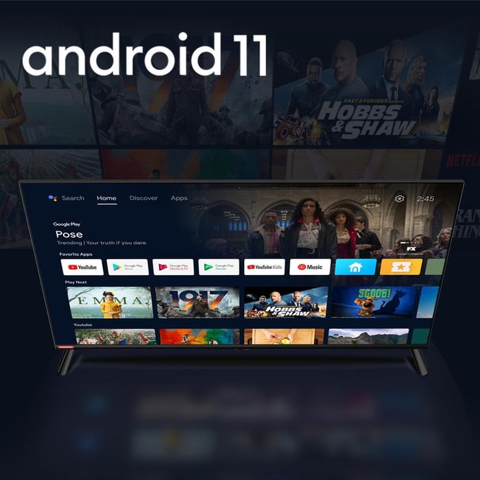 Jual Changhong 40 Inch Newest Android 11 Frameless Smart Tv Digital Led ...
