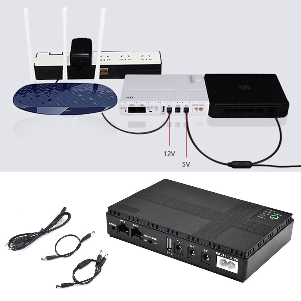 Jual 1018P DC Uninterruptible Power Supply UPS Router Built-in Adapter ...
