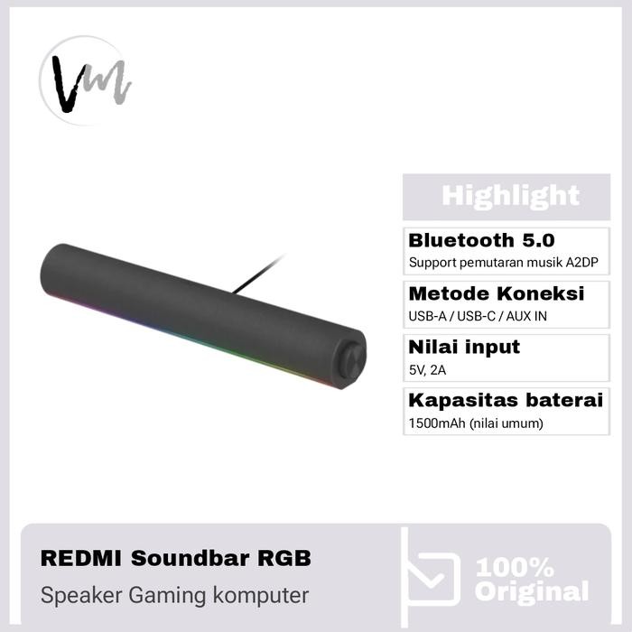 Jual Xiaomi Redmi Speaker Soundbar komputer Bluetooth AUX koneksi ...
