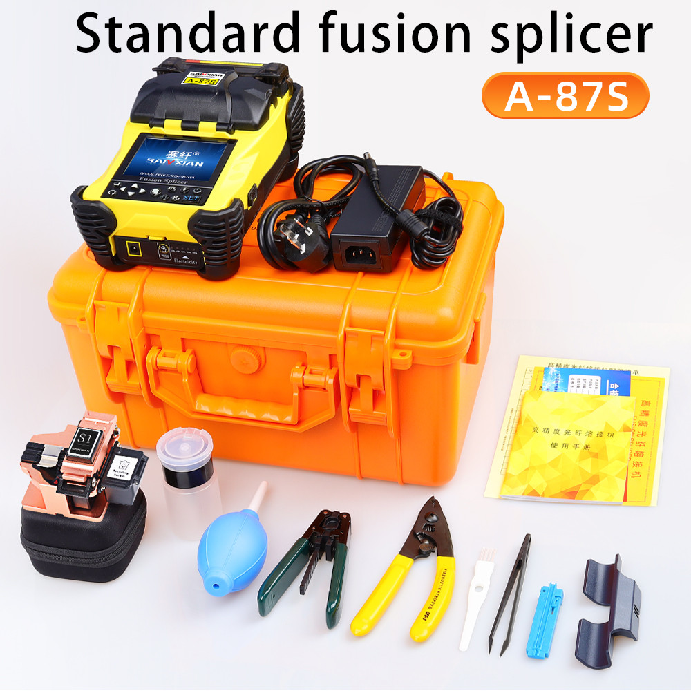 Jual A-87S fiber optic fusion splicer Full set hot melt machine fully ...
