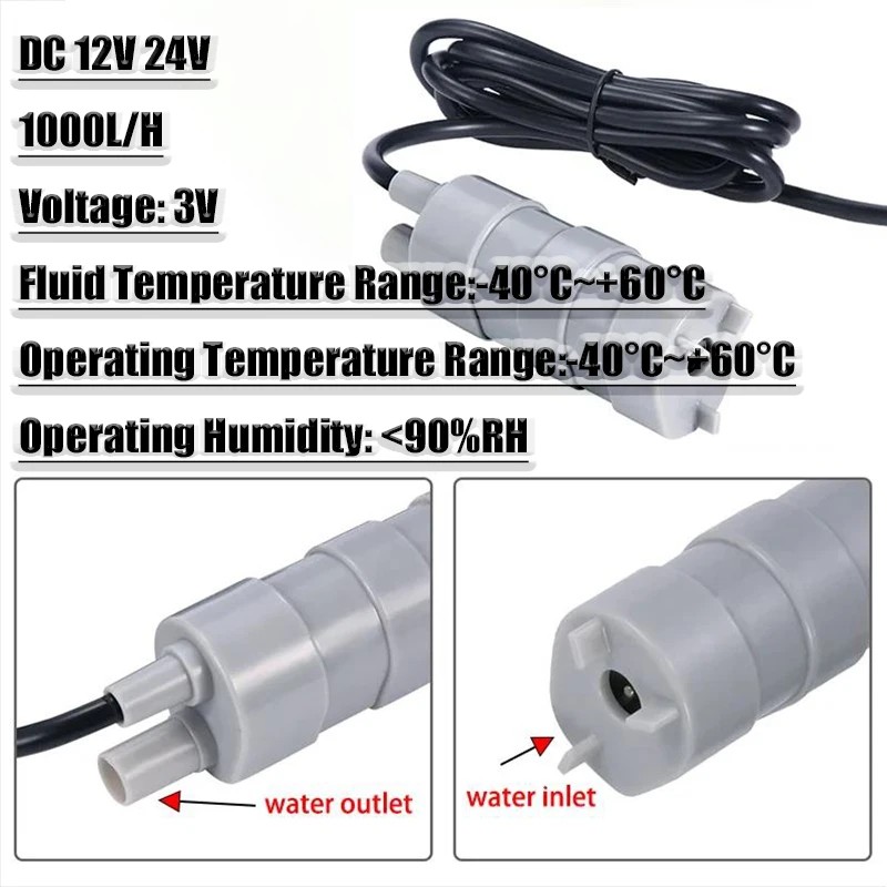 Jual Portable 12V 24V Brushless Motor Pump 1000l /H Super Quiet ...