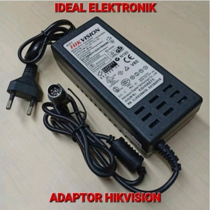 Jual ID'' ADAPTOR HIKVISION 12V 5A 4 PIN DVR ADAPTOR NVR CCTV ADAPTOR ...