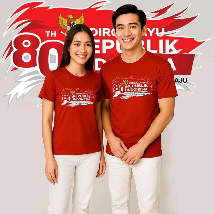 Jual Kaos Agustusan 2025 HUT RI 80 Kemerdekaan Indonesia Dewasa Pria Wanita | Shopee Indonesia