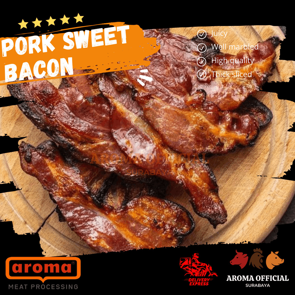 Jual AROMA Pork Sweet Bacon (daging babi yang diolah menjadi bacon ...