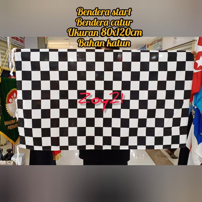 Jual Bendera Start Bendera Catur Ukuran 80X120Cm Dan 60X90Cm | Shopee ...