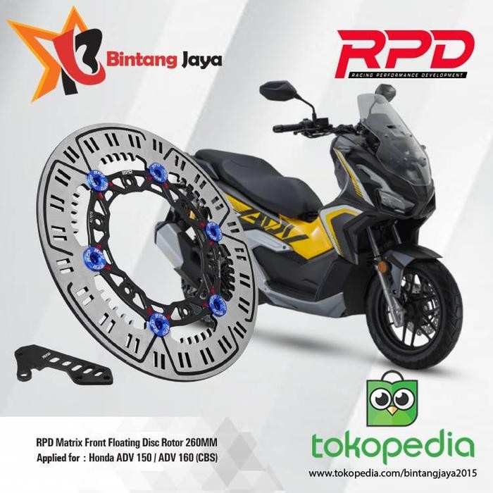 Jual Promooo! RPD Matrix Front Floating Disc Rotor 260MM + Bracket CBS ...