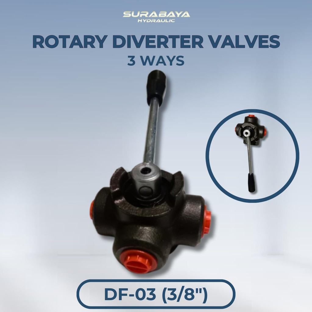 Jual DF-03 | Rotary Diverter Valves - 3 Way Hydraulic DF 03 DF03 3/8 ...