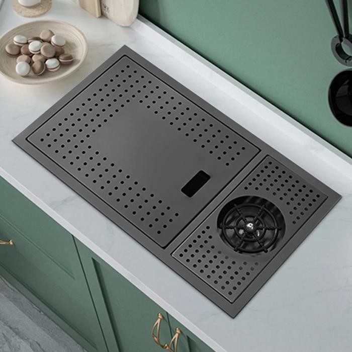Jual Nano Black Small Size Kitchen Sink With Cup Washer Hidden Bar ...