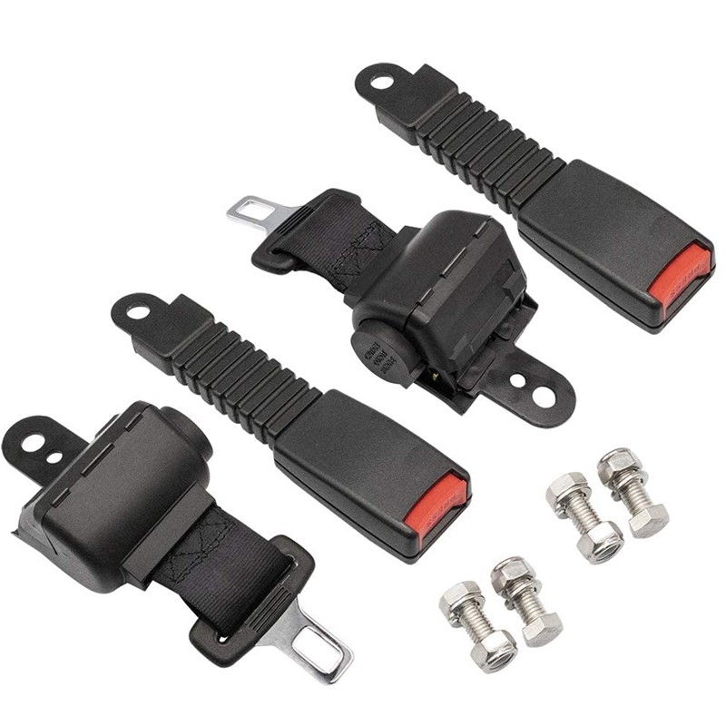 Jual Golf Cart Seat Belts Set Of 2 Retractable 42 Inch Belt Kit Fits ...