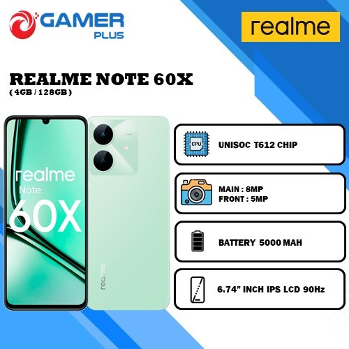 Jual REALME NOTE 60X ( 4GB/128GB ) GARANSI RESMI | UP TO 12GB EXTENDED ...