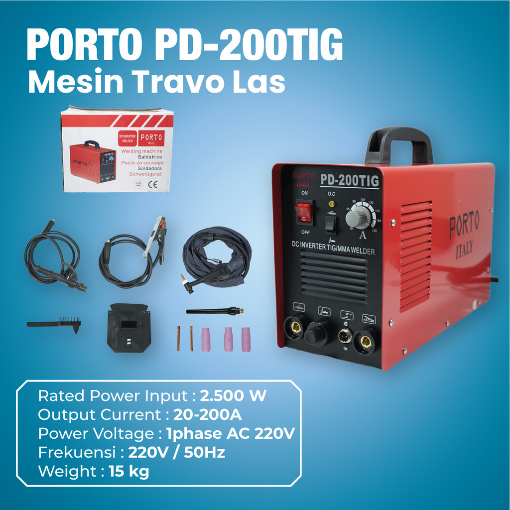 Jual Porto Inverter Welder PD-200 TIG | Shopee Indonesia