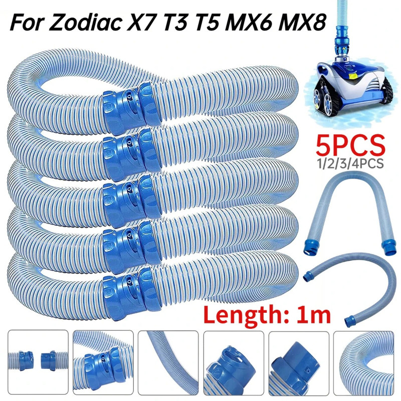 Jual 1-5Pc Swimming Pool Cleaner Lock Hose Kit Rubber Pool Vacuum ...