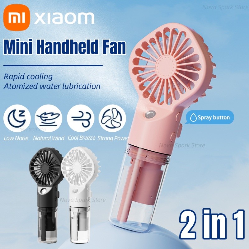 Jual Xiaomi Portable Humidifier Fan Mini Handheld Mist Fan Portable ...