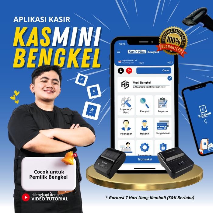 Jual Aplikasi Kasir Android Pencetak Struk Bengkel - Kasmini Bengkel | Shopee Indonesia