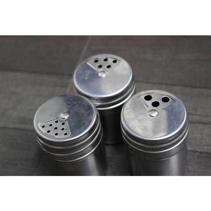 Jual (Expert) tempat tabur garam lada oregano bubuk stainless steel 3 ...