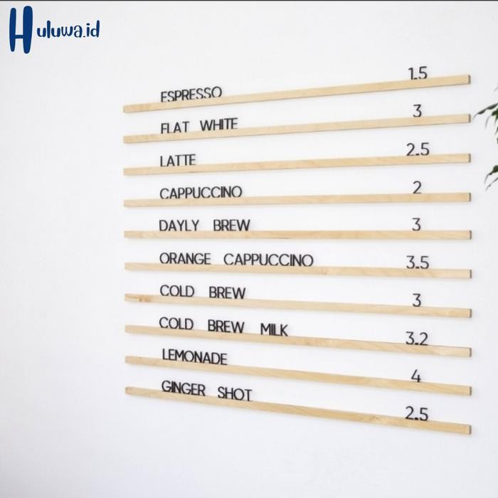 Jual Papan Menu Cafe Kayu Dinding / Letter Board Cafe (Papan Kayu Only ...