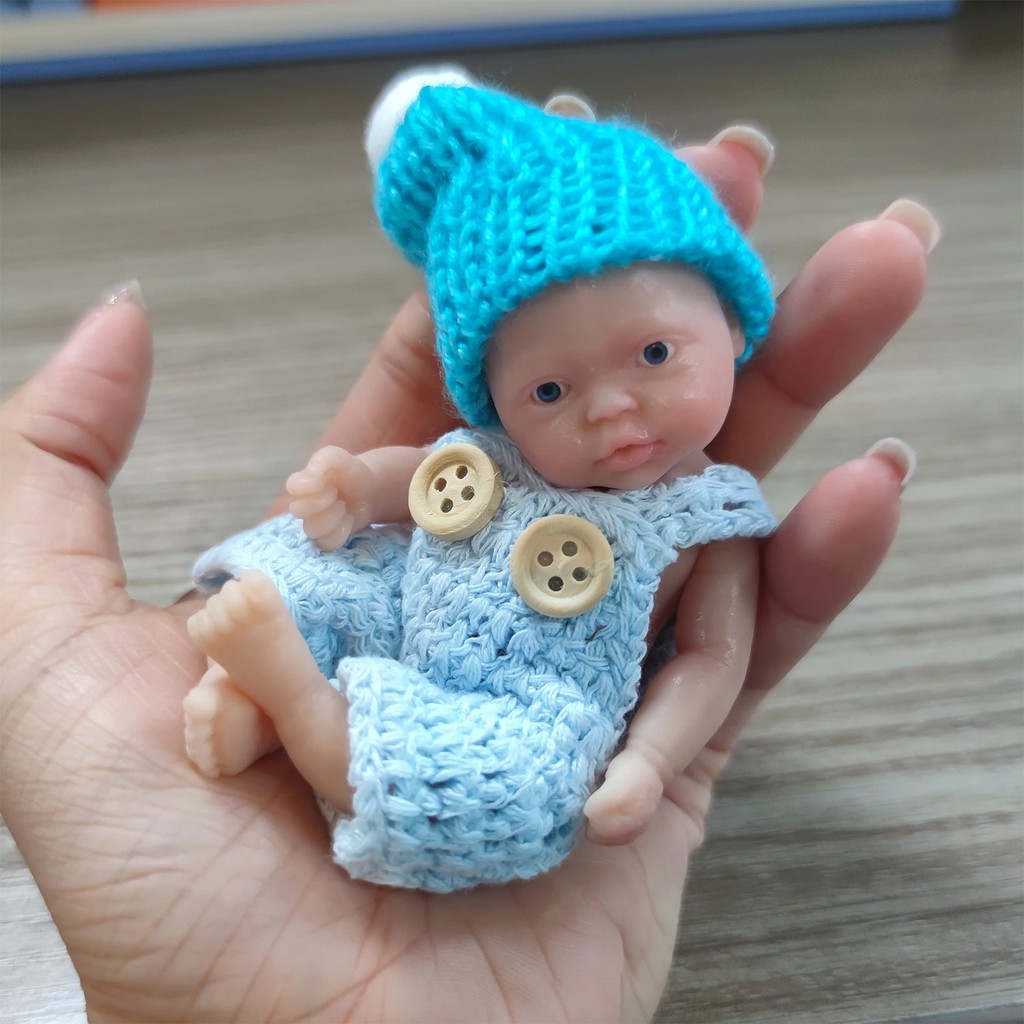 Jual Reborn Baby Dolls Sleeping Silicone Full Body Boy 4.5Inch ...