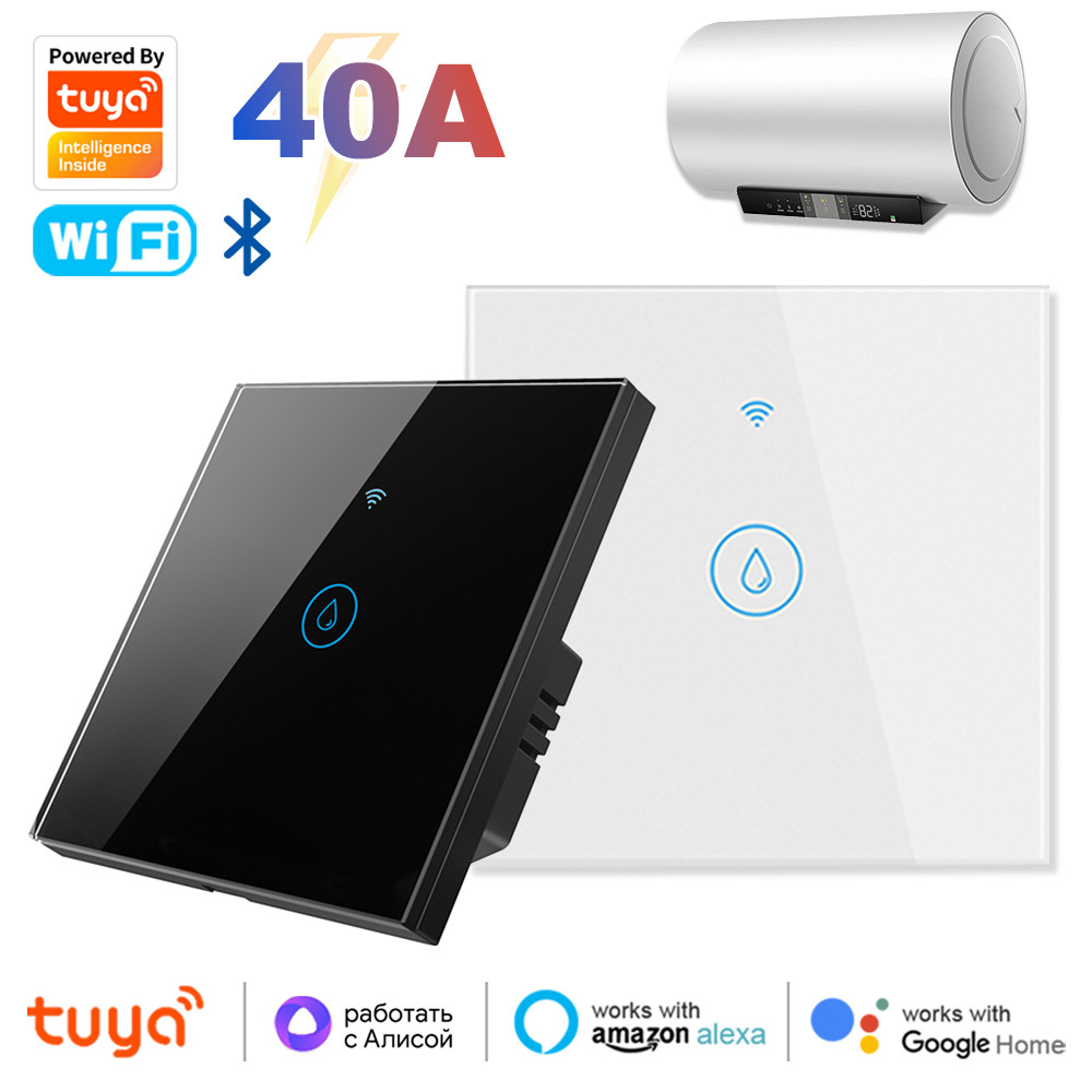 Jual Tuya Smart 40A Wifi+Bluetooth Water Heater Boiler Touch Switch ...