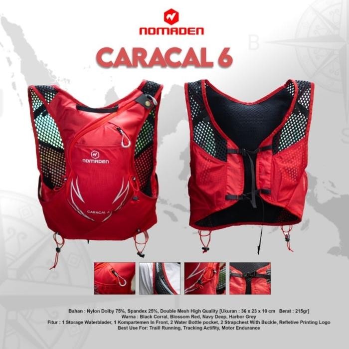 Jual Hydropack Caracal 6L Original Nomaden Vest Running Vest Sepeda ...