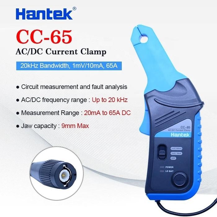 Jual Unik Hantek Cc-65 Ac/Dc Current Clamp Meter Multimeter With Bnc ...