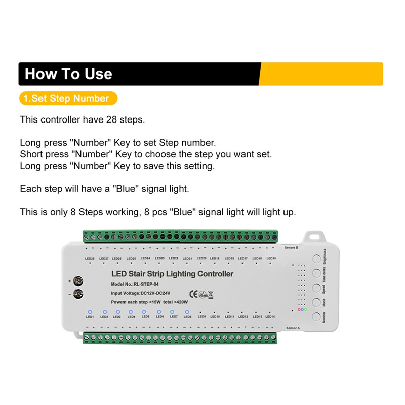 Jual 28 Steps Stair Controller With Remote- Reactive Lighting - Stair ...