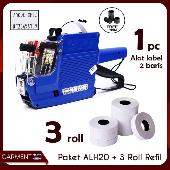 Jual ALAT LABEL HARGA PRICE LABELLER MX 6600 & 3 ROLL | Shopee Indonesia
