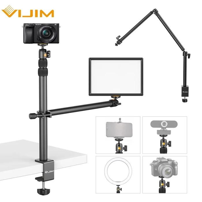 Jual VIJIM LS01 Extend C Tripod Clamp 90cm Desk Light Stand Live Boom ...