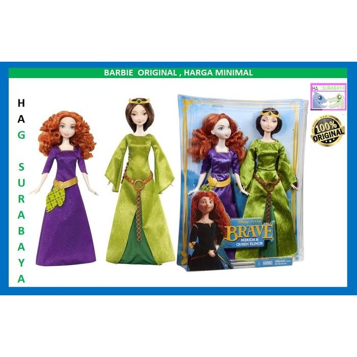 Jual Barbie Disney Pixar Brave Merida and Queen Elinor Doll 2-Pack ...
