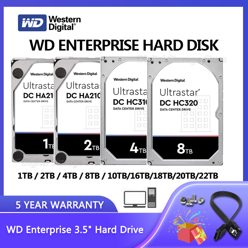 Jual WD Enterprise Hard Drive 1TB 2TB Ultrastar DC HA210 SATA 4TB 8TB ...