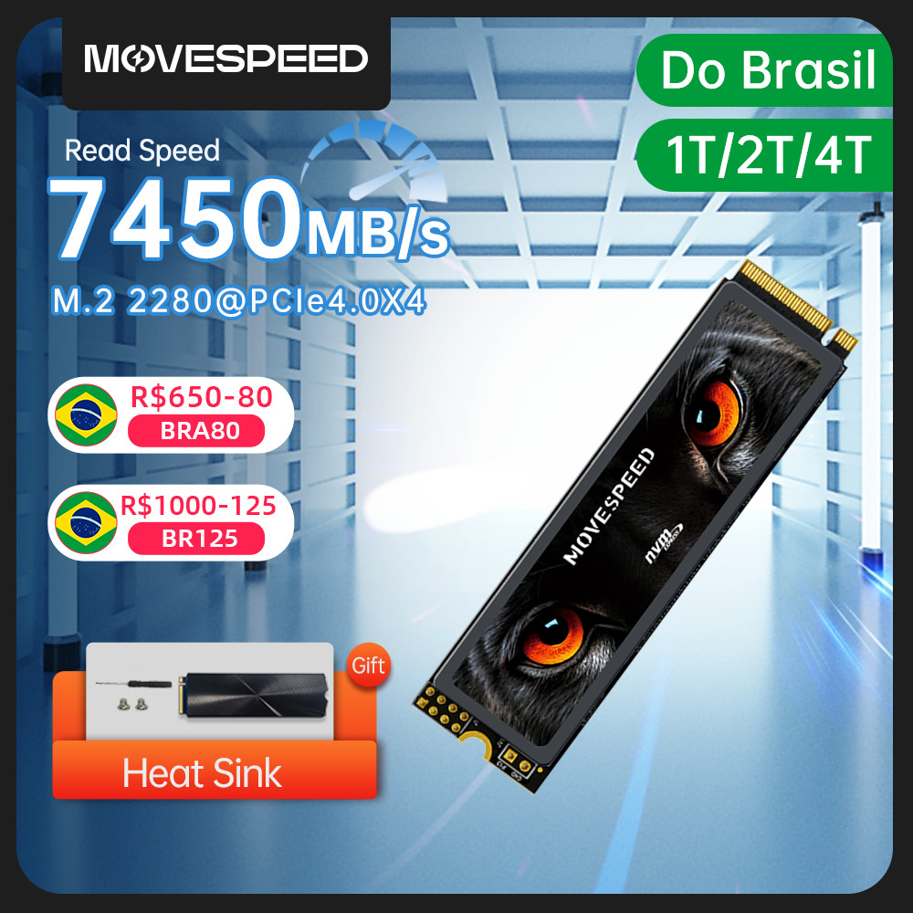 Jual MOVESPEED 7450MB/s SSD NVMe M.2 2280 4TB 2TB 1TB Internal Solid ...