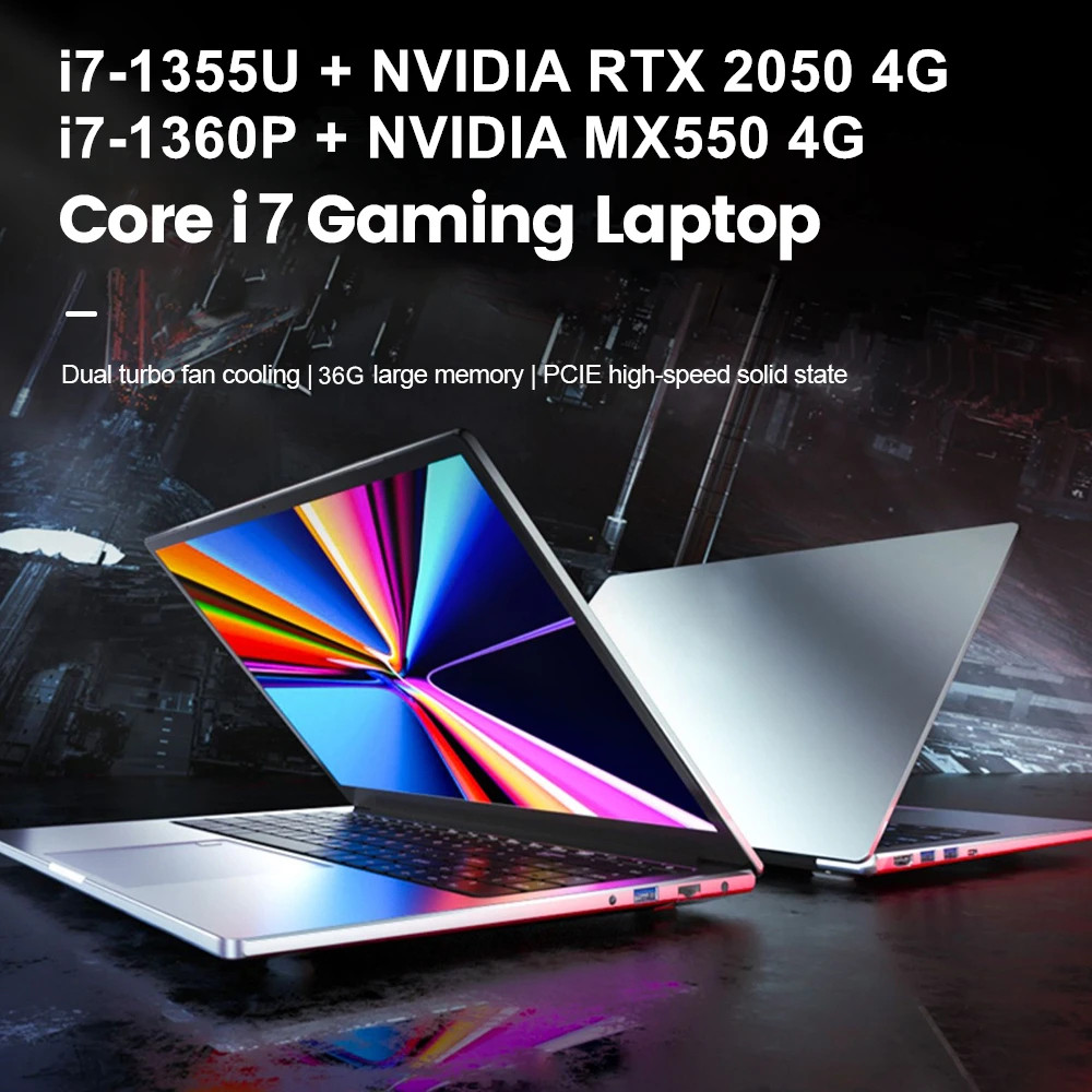 Jual 16 Inch Gaming Laptop i7 1360P 1355U NVIDIA RTX 2050 MX550 4G IPS ...