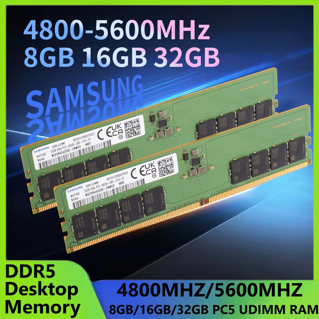 Jual SAMSUNG DDR5 Memory RAM Desktop Memoria 8GB 16GB 32GB 4800 5600MHz UDIMM Ram XMP 3.0 DIY ...