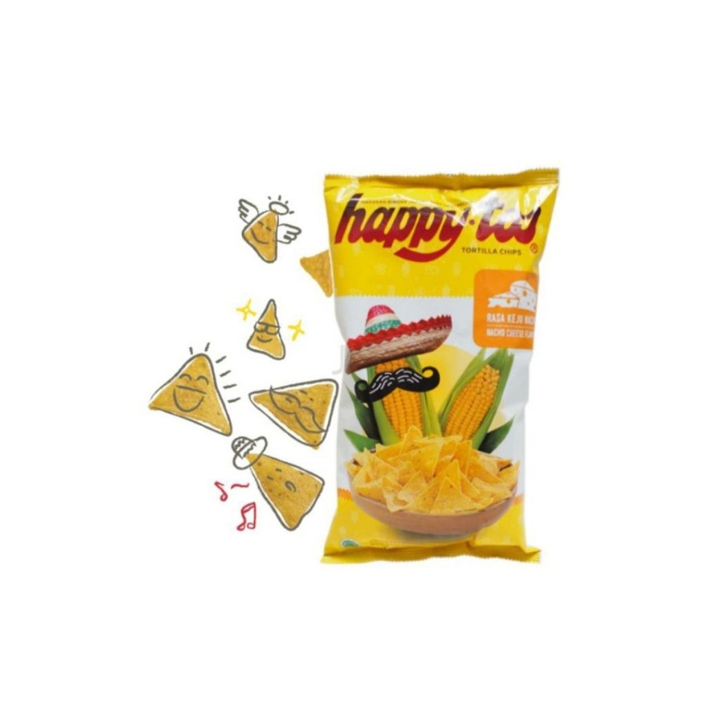 Jual Happytos Tortilla Chips Nacho Cheese 140 gram | Shopee Indonesia
