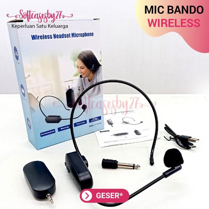 Jual Mic Wireless Bando Clip On Original 1MIC WIRELESS BANDO Instruktur ...