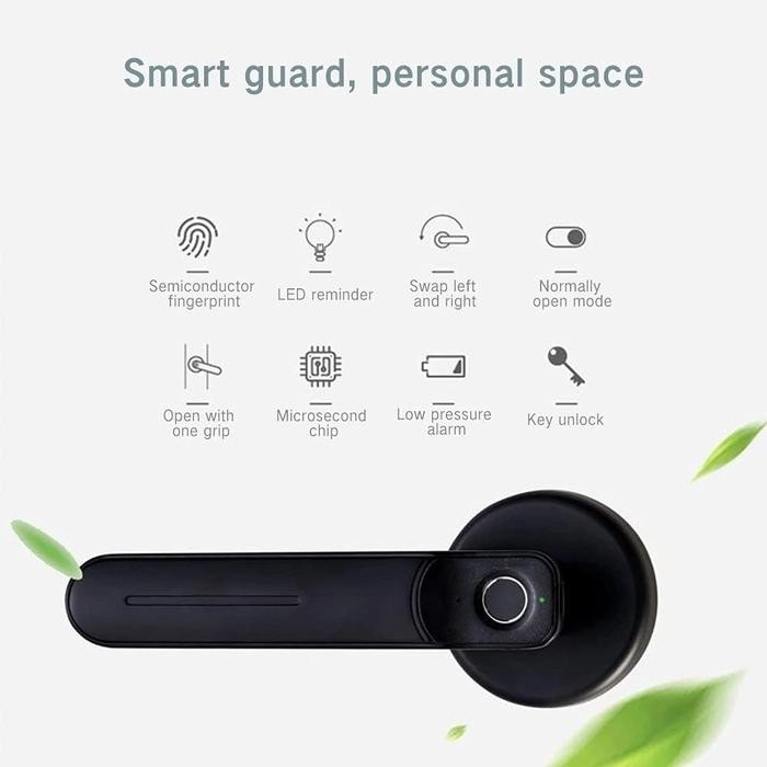 Jual SMART HANDLE KEYLESS DOOR LOCK BIOMETRIC FINGERPRINT - GAGANG ...