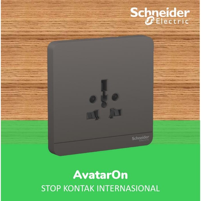 Jual SCHNEIDER SOCKET INTERNATIONAL DARK GREY AVATARON - E83426TS_DG ...