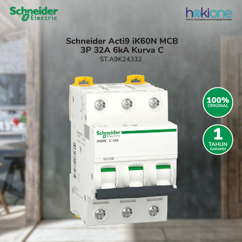 Jual Schneider Acti9 iK60N MCB 3P 32A 6kA Kurva C - A9K24332 | Shopee ...