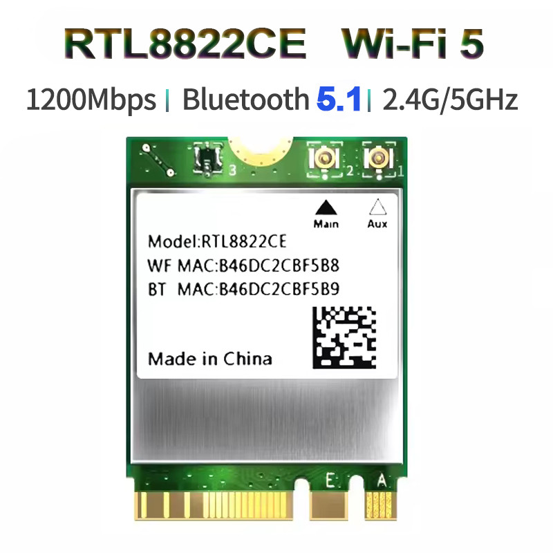 Jual WiFi5 RTL8822CE 1200Mbps Bluetooth 5.1 Dual-band 2.4G/5G 802.11AC ...
