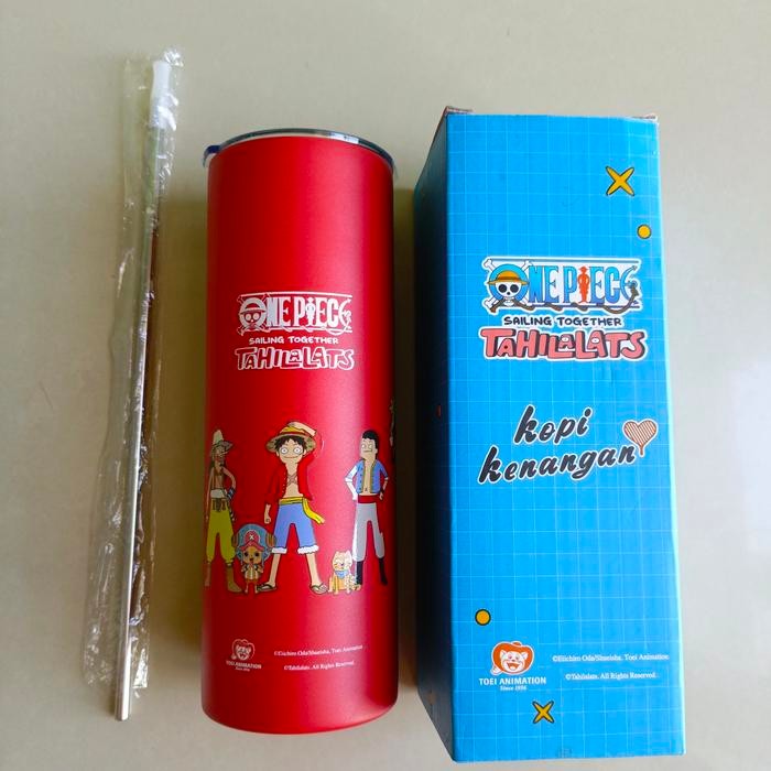 Jual KOPKEN KOPI KENANGAN X ONE PIECE TAHILALATS TUMBLR RED STRAW ...