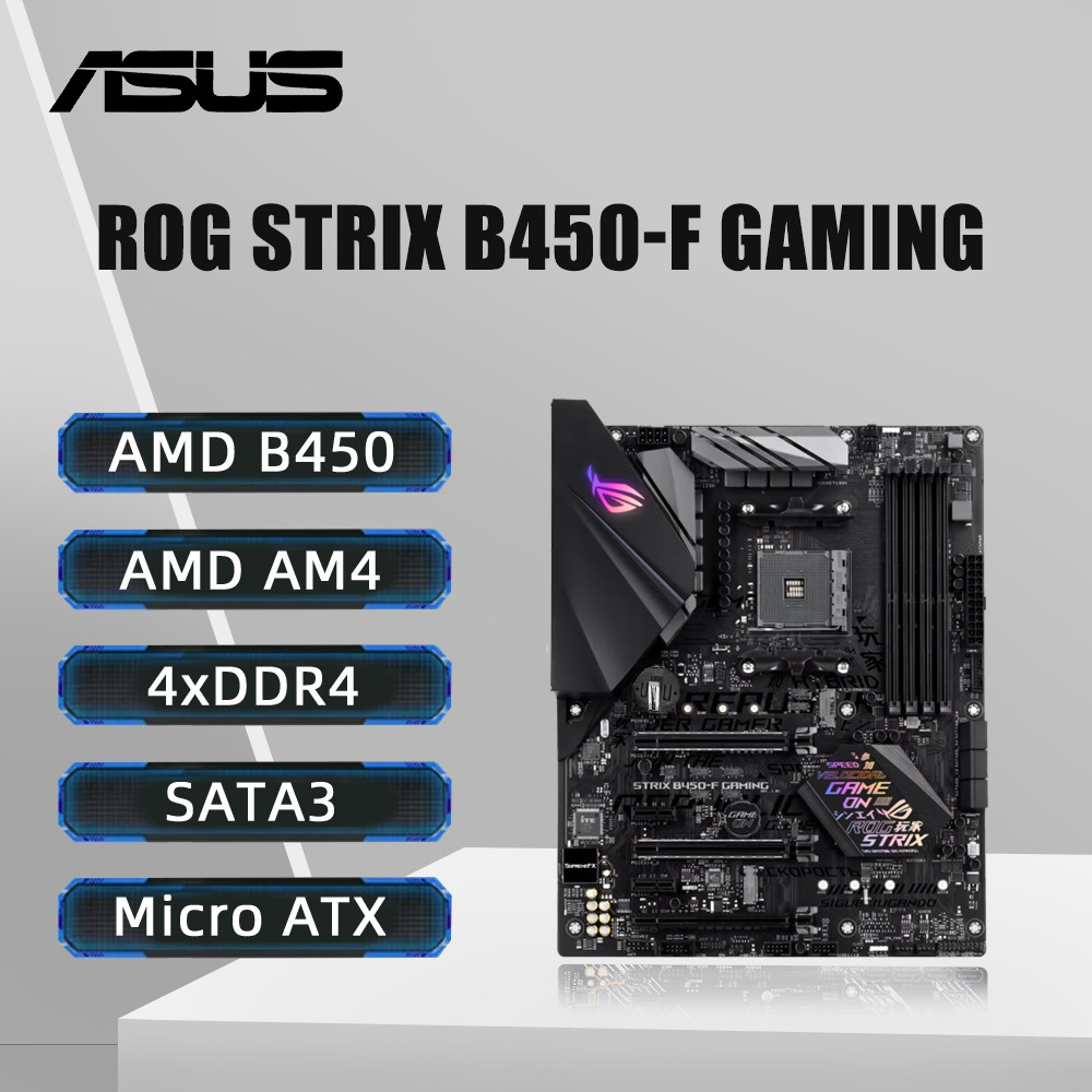 Jual ASUS ROG STRIX B450-F GAMING Motherboard Support Ryzen 5 5600 ...