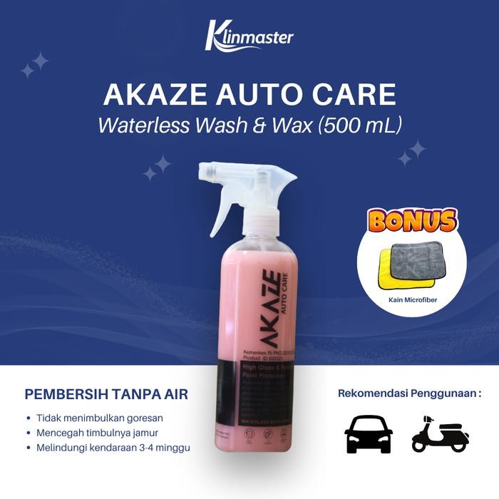 Jual Akaze Waterless Wash & Wax 1 Pcs Pencuci Motor dan Mobil Tanpa Air ...