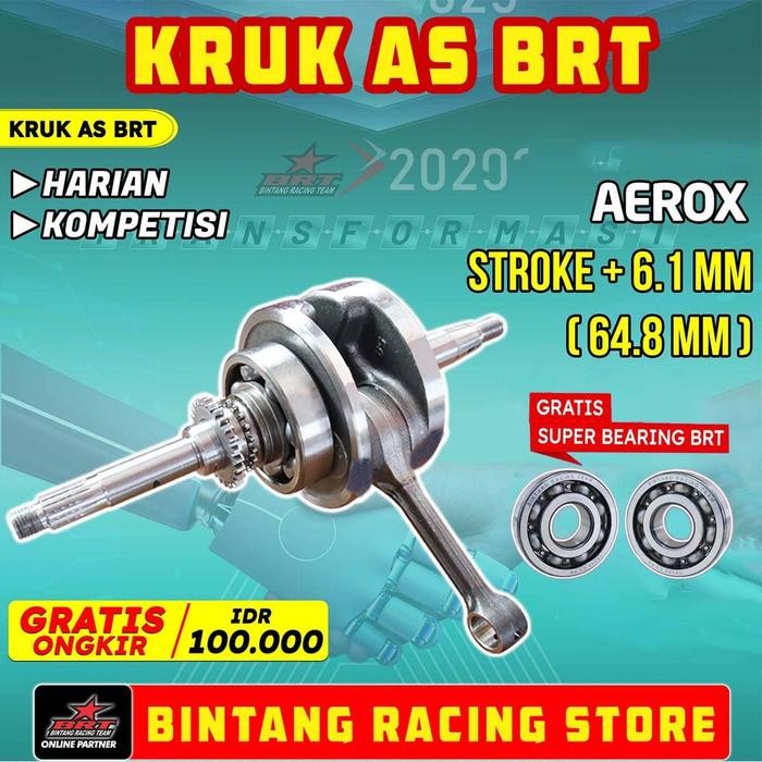 Jual Kruk As BRT Yamaha Aerox Stroke +6,1mm | Shopee Indonesia