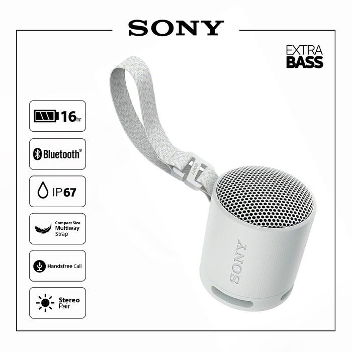 Jual Sony Srs-Xb100 Light Gray Portable Wireless Speaker / Xb100 ...