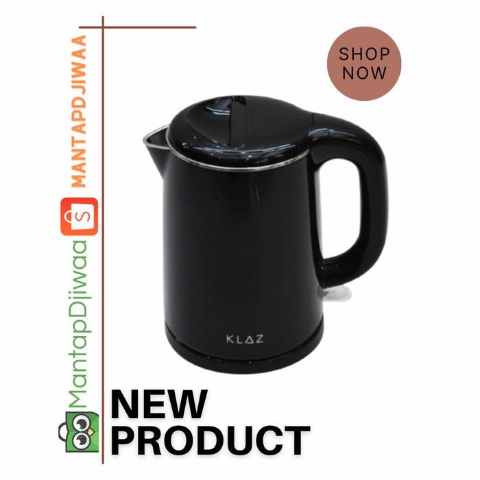 Jual Klaz 1 Ltr Teko Listrik Double Wall - Hitam | Shopee Indonesia
